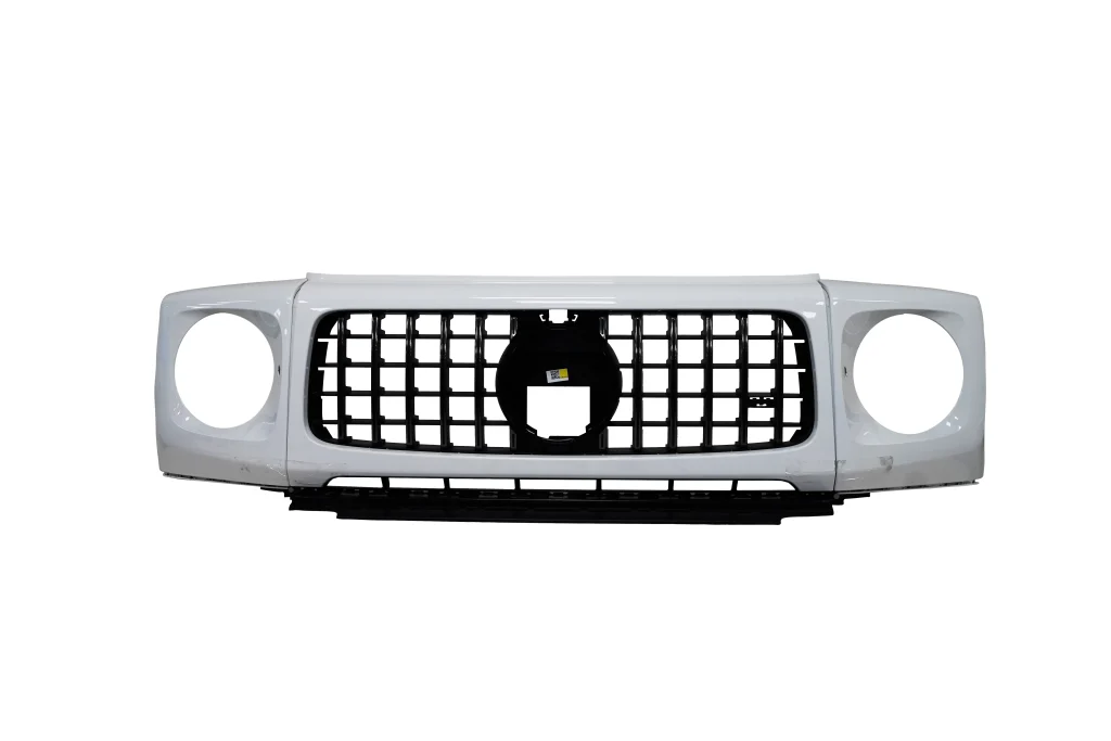 Mercedes-Benz G-63 Front Grille And Headlight Covers Gloss Snow White ...